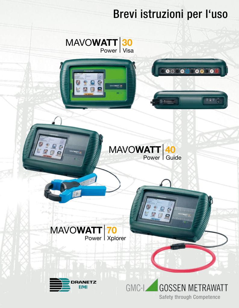 Gossen MetraWatt MAVOWATT 30 Istruzioni per l'uso | Manualzz