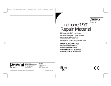 Lucitone 199 Repair Material Instructions | Manualzz
