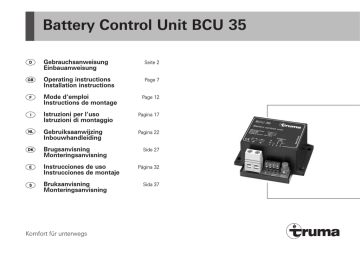 Battery Control Unit BCU 35 Instruction Manual | Manualzz