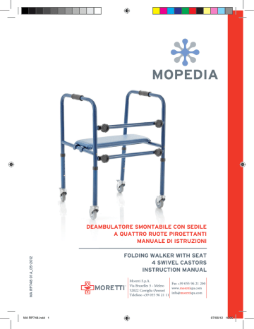 Folding walker RP748 Instruction Manual | Manualzz