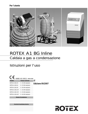 Rotex A1 BG Inline Boiler Manuale del proprietario | Manualzz