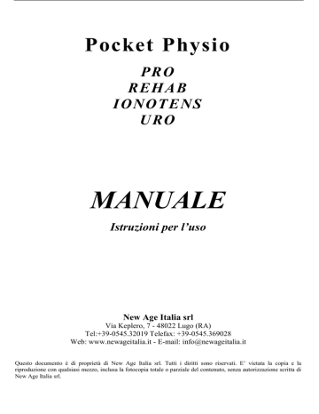 Manuale Pocket Physio PRO, REHAB, IONOTENS, URO | Manualzz