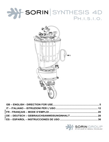 sorin SYNTHESIS 4D Instructions for use | Manualzz
