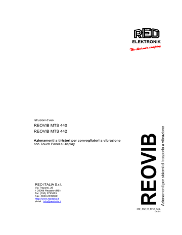 REOVIB MTS 440 / 442 Istruzioni d’uso | Manualzz