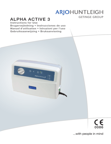 GETINGE GROUP Arjohuntleigh ALPHA ACTIVE 3 Bruksanvisningar | Manualzz