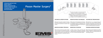 Piezon Master Surgery Instructions | Manualzz