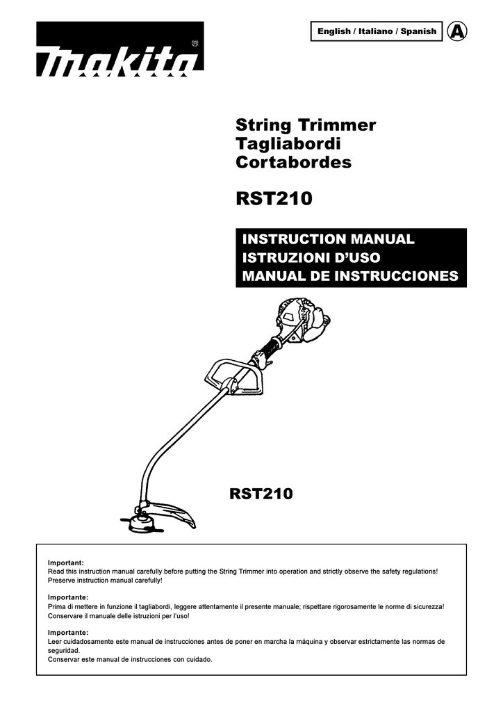 Makita RST210 Instruction manual | Manualzz