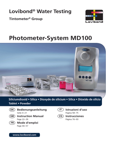 Photometer MD 100 Instruction manual | Manualzz