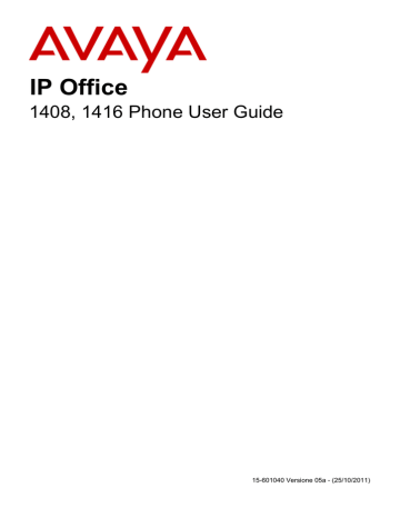 manuale avaya 1408-1416 | Manualzz