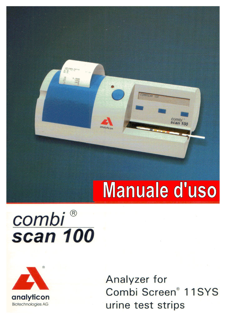 Analyticon Combi Scan 100 User manual | Manualzz