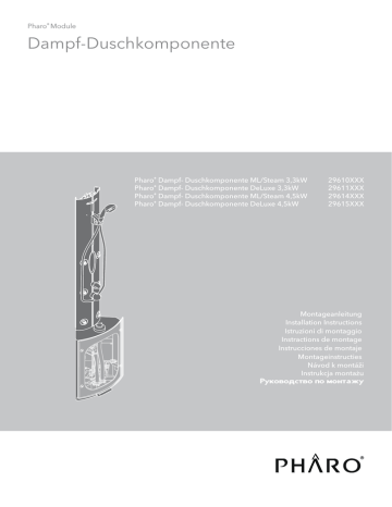 Pharo Steam Shower Component ML/Steam 3,3kW Installation Instructions ...