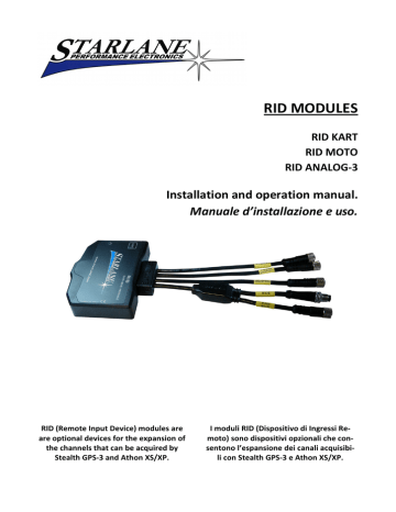 RID module KART, MOTO, ANALOG-3 Installation Manual | Manualzz