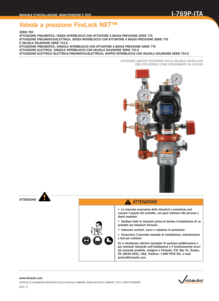 Victaulic FireLock NXT™ Preaction Valve Series 769 Installation manual ...