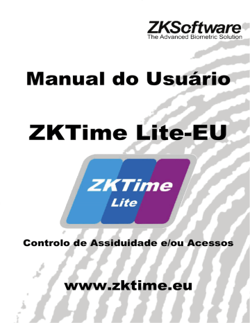 ZKTime Lite-EU Manual do Usuário | Manualzz