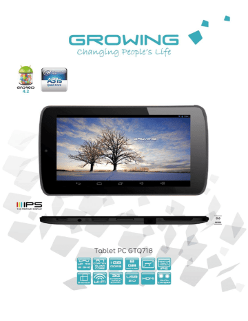 GROWING tablet GTQ718 User Manual | Manualzz