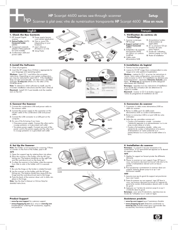 HP Scanjet 4600 Scanner series Installation Guide | Manualzz