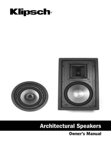 Klipsch R-1800-C In-Ceiling Speaker Owner's Manual | Manualzz