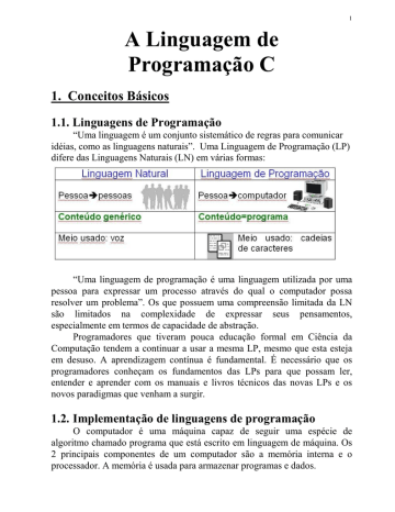Apostila Linguagem de programação C | Manualzz