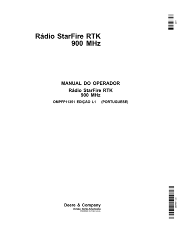 Rádio RTK StarFire 900 MHz Manual do Operador | Manualzz
