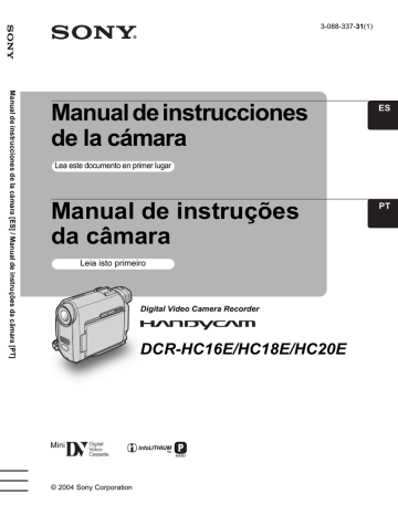 Sony DCR-HC20E Guía del usuario | Manualzz