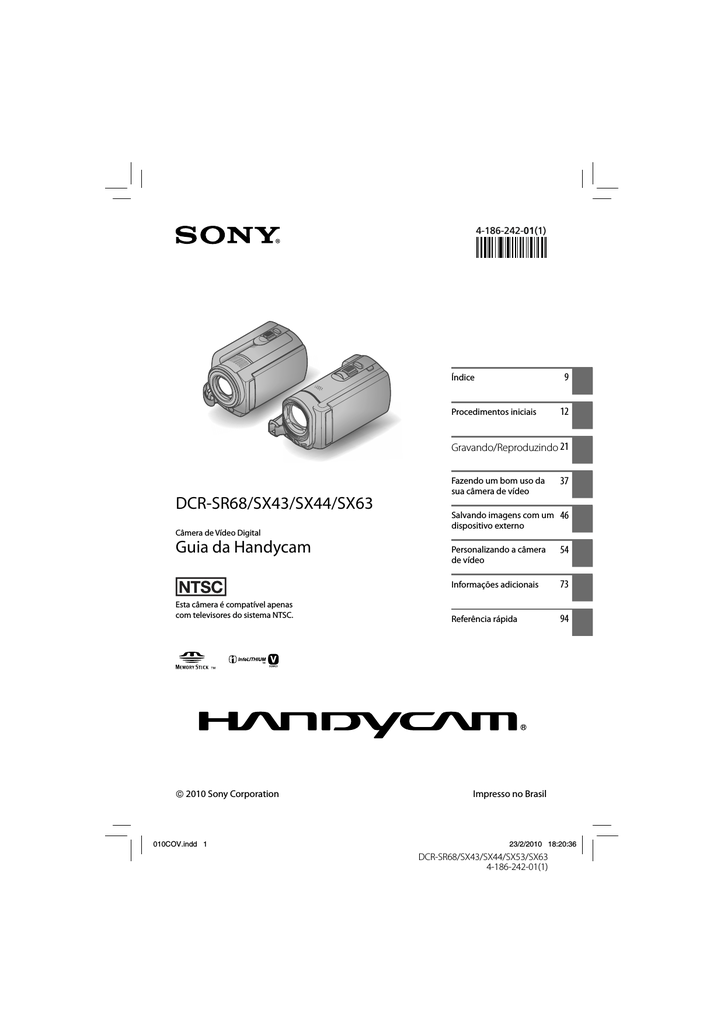 Sony DCR-SX63 Operating instructions | Manualzz