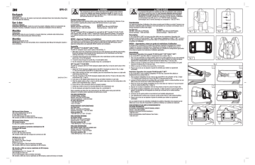 3M Versaflo™ Back Pack BPK-01/17358 (AAD) EA/Case Instruction | Manualzz