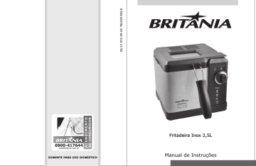 Fritadeira Inox 2,5L - Manual de Instruções | Manualzz