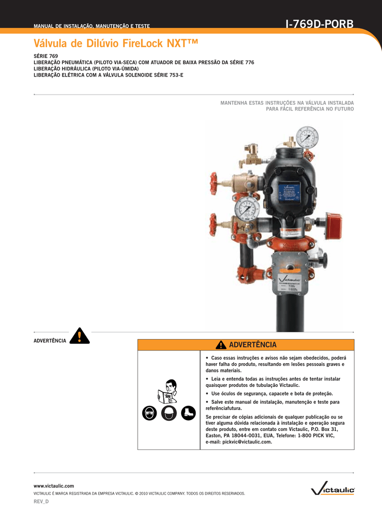 Victaulic FireLock NXT™ Deluge Valve Series 769 Installation manual ...