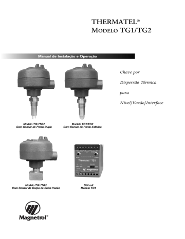 Magnetrol Thermatel TG1/TG2 Instruções de operação | Manualzz