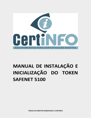 Manual de Instalação Safenet 5100 | Manualzz