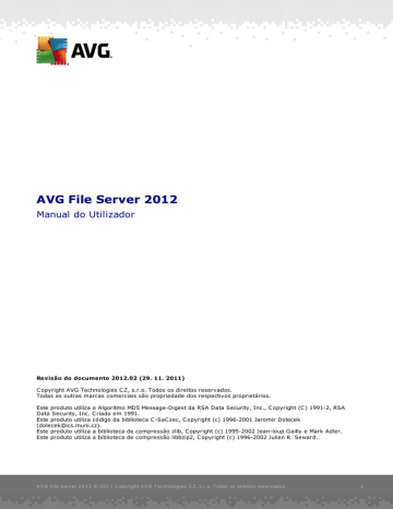 AVG File Server 2012 Manual do Utilizador | Manualzz