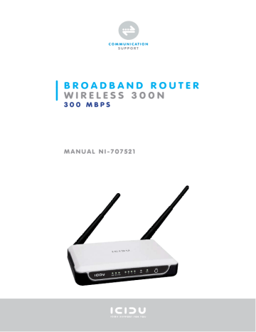 ICIDU Broadband Router 300N Wireless 300N User Manual | Manualzz