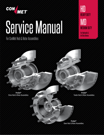 ConMet Hub & Rotor Assemblies Service Manual | Manualzz