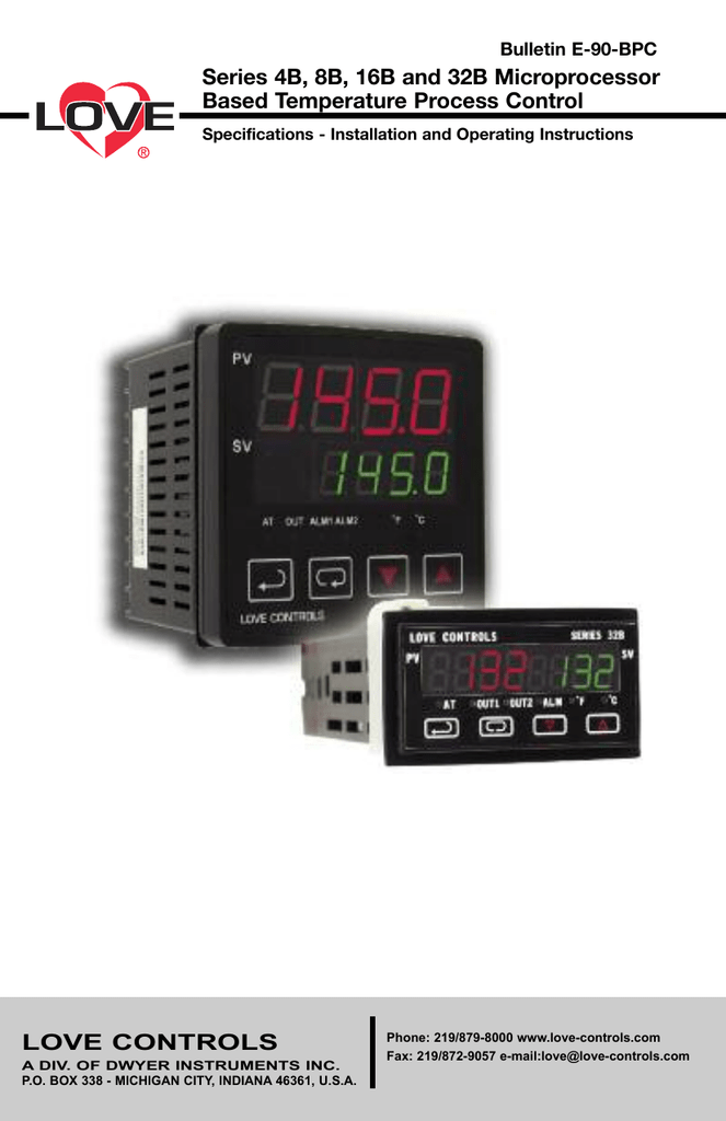 LOVE CONTROLS Series 4B, 8B, 16B and 32B Microprocessor | Manualzz