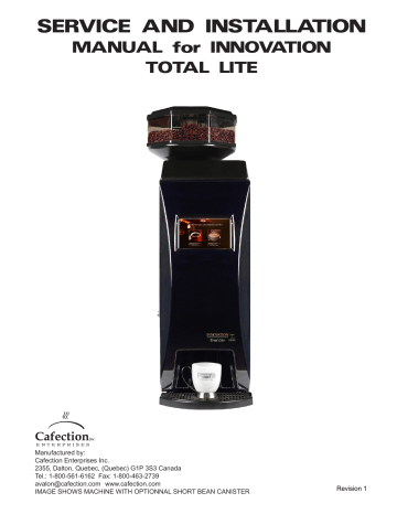 Cafection TOTAL LITE Service And Installation Manual | Manualzz