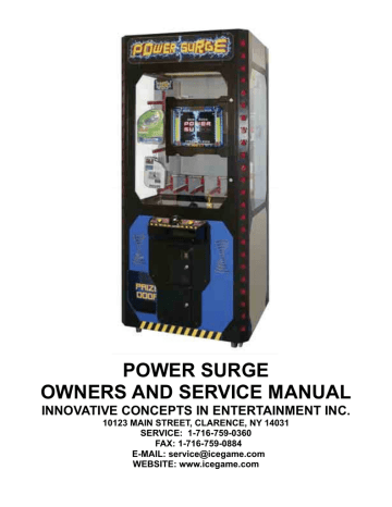 arcade game Power Surge Owners and Service Manual | Manualzz