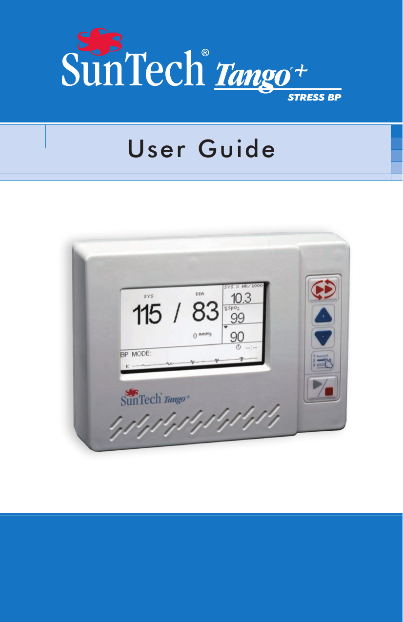 SunTech Tango+ Stress BP User manual | Manualzz