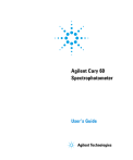 Agilent Cary 60 User's Guide | Manualzz