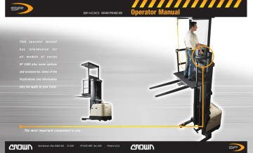 Crown SP 3400 Stockpicker Operator Manual | Manualzz