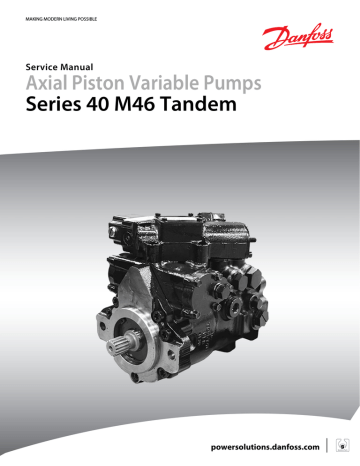 Danfoss Series 40 M46 Tandem Axial Piston Variable Pump Service Manual | Manualzz