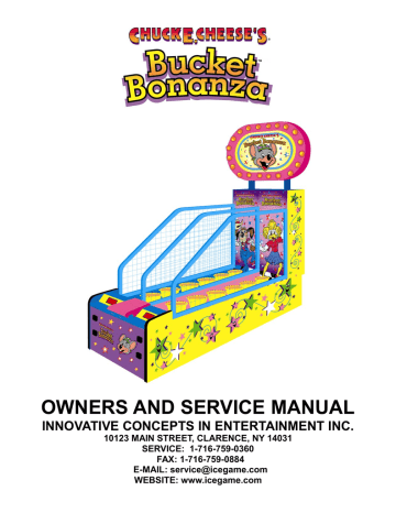 Chuck E. Cheese's Bucket Bonanza Owners and Service Manual | Manualzz