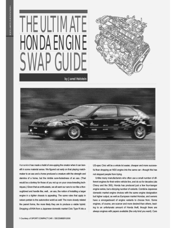 Honda Engine Swap Guide | Manualzz