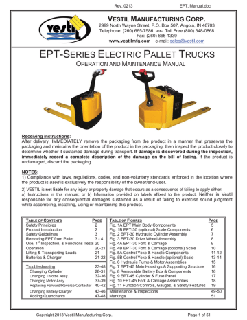 Vestil EPT Owner's Manual | Manualzz