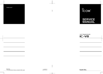 ICOM IC-V8 Service Manual | Manualzz