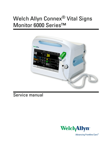 Welch Allyn Connex Vital Signs Monitor 6000 Series Service Manual ...
