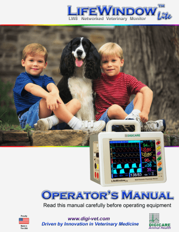 Digicare LifeWindow LW8 Lite Operator’s Manual | Manualzz