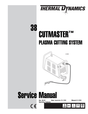 ESAB 38 CUTMASTER™ Plasma Cutting System Service manual | Manualzz