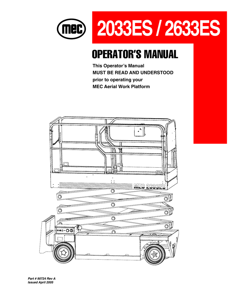 Mec 2033ES Operator Manual | Manualzz