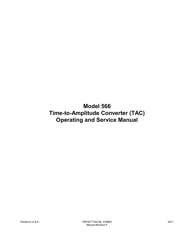 ORTEC 556 | Manualzz