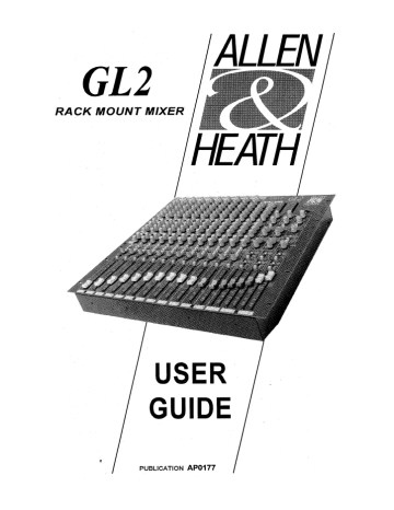 ALLEN & HEATH GL2 User guide | Manualzz